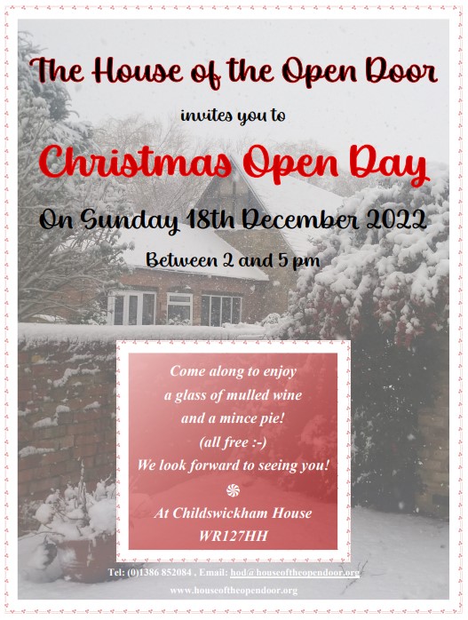Christmas Open Day 2022 – The House of the Open Door Community